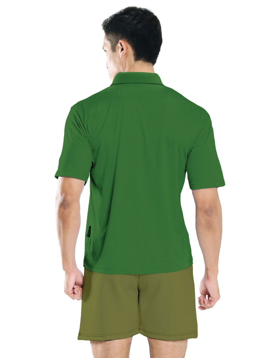 888.Co Microfiber Eyelet Unisex Polo Milo Green – 888.CO