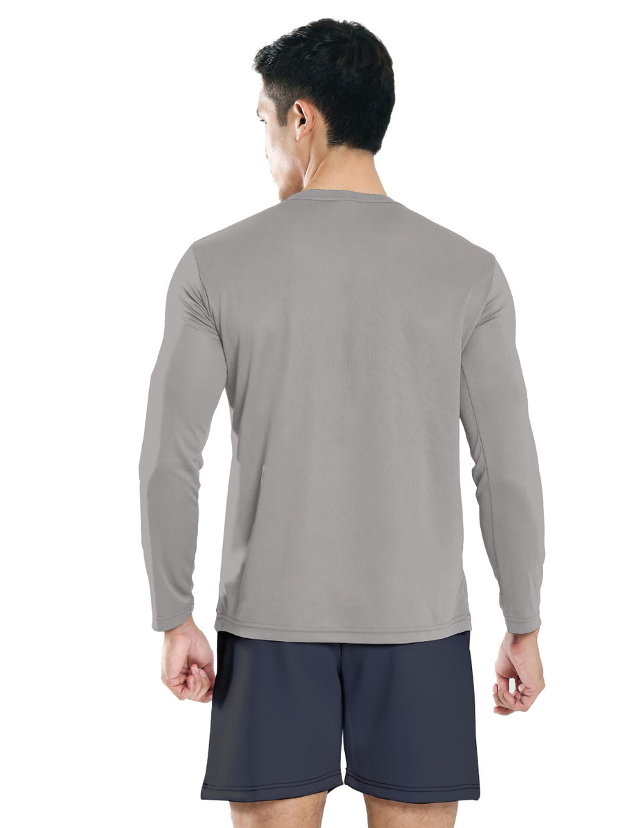 888.Co Microfiber Eyelet Long Sleeve Light Grey – 888.CO