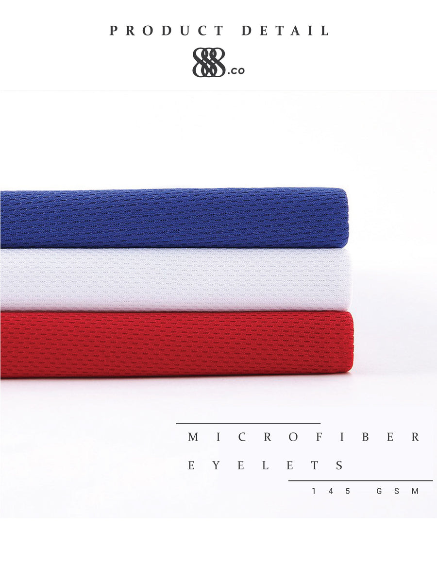 888.CO MICROFIBER EYELET LONG SLEEVE LIGHT GREY