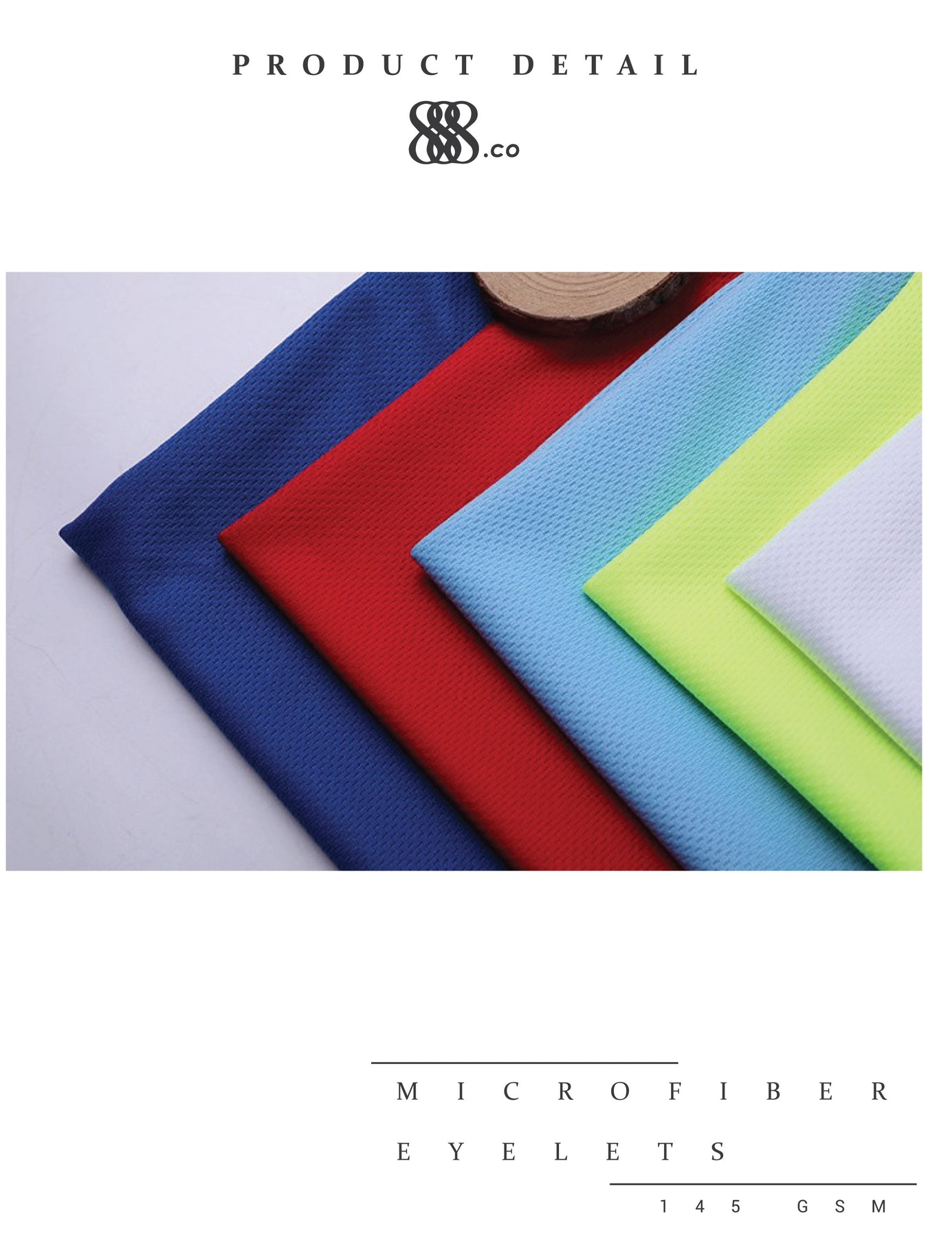 888.CO MICROFIBER EYELET T-SHIRT BLACK